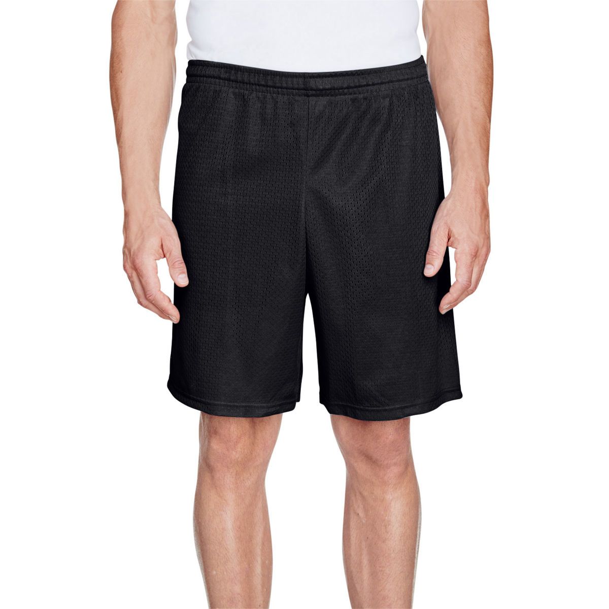 Promotional Adult longer length tricot mesh short Personalized With ...