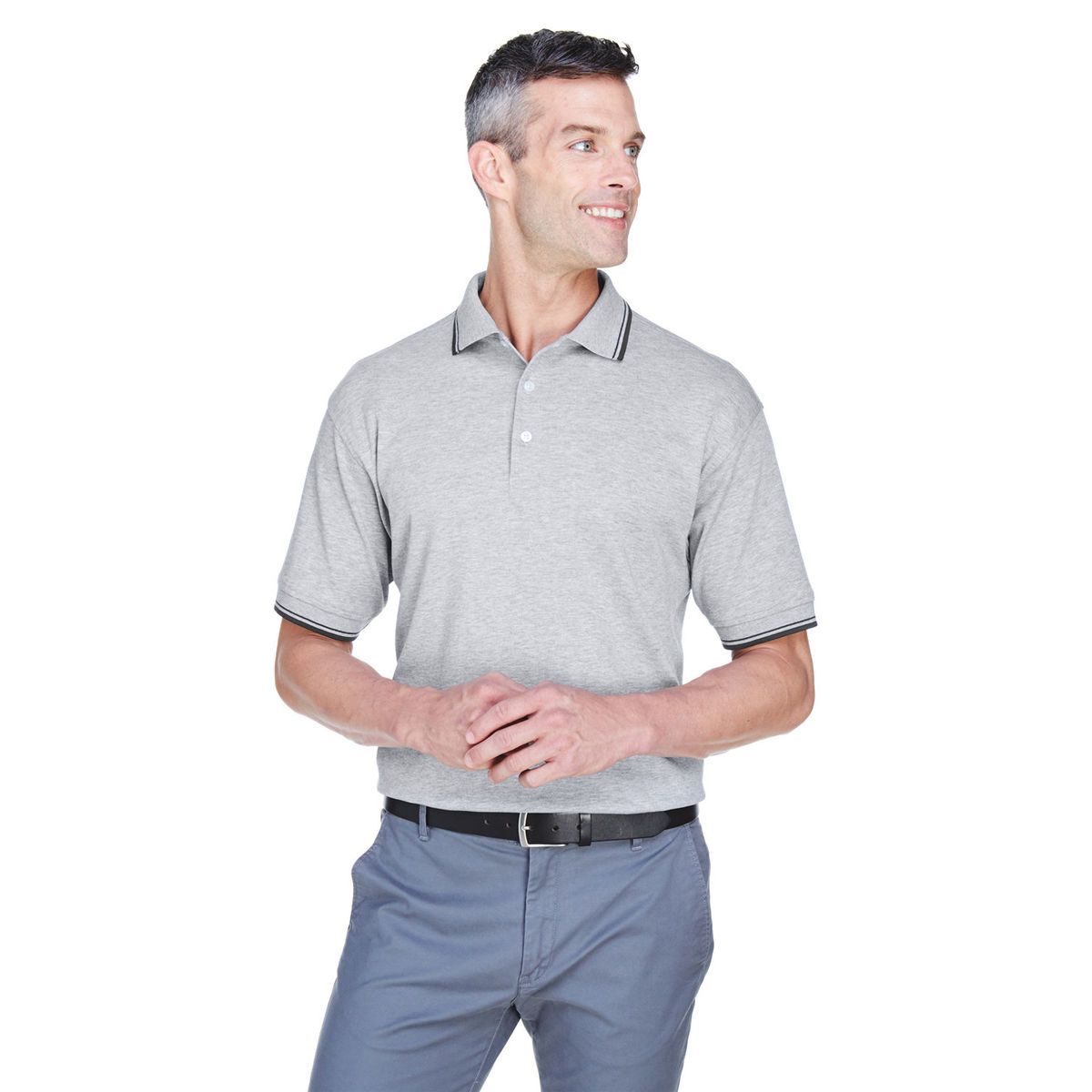Custom Men's tipped perfect pima interlock polo | BrandExtenders