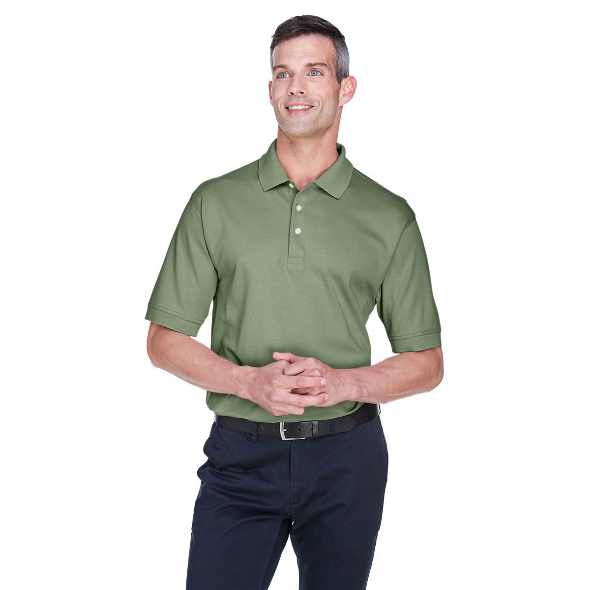 Men's solid perfect pima interlock polo | Corporate Specialties