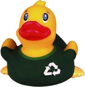 Rubber go green duck toy | Perfect Imprints