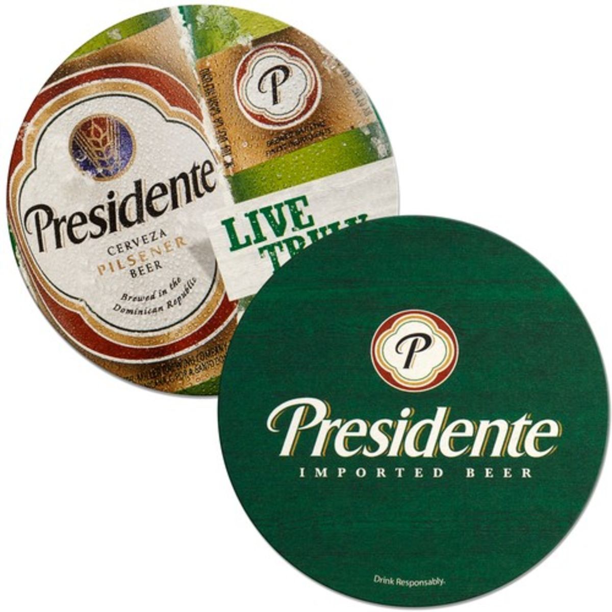 55-60 Point. 4" Pulp Board Coaster - Round or Square | Order Swag