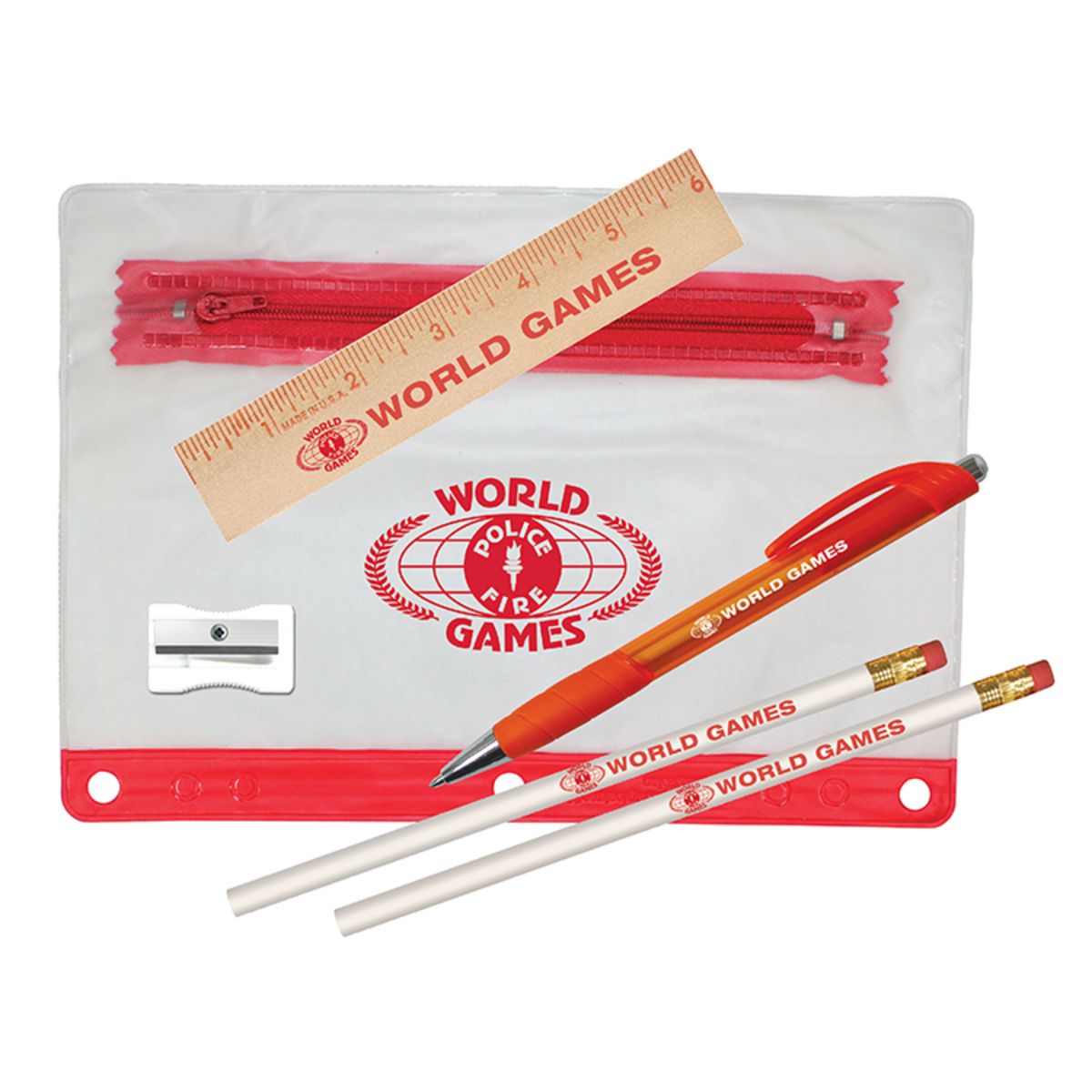 Promotional Clear translucent school kit Personalized With Your Custom Logo