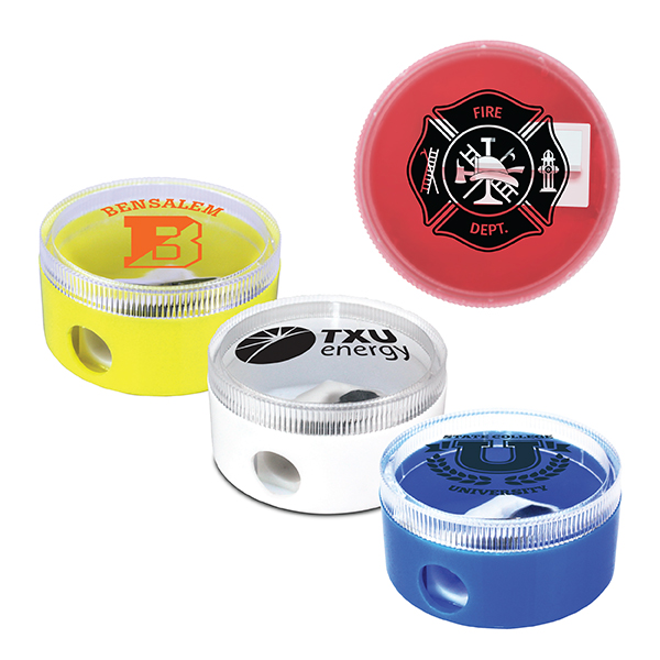 Promotional Round pencil sharpener Personalized With Your Custom Logo