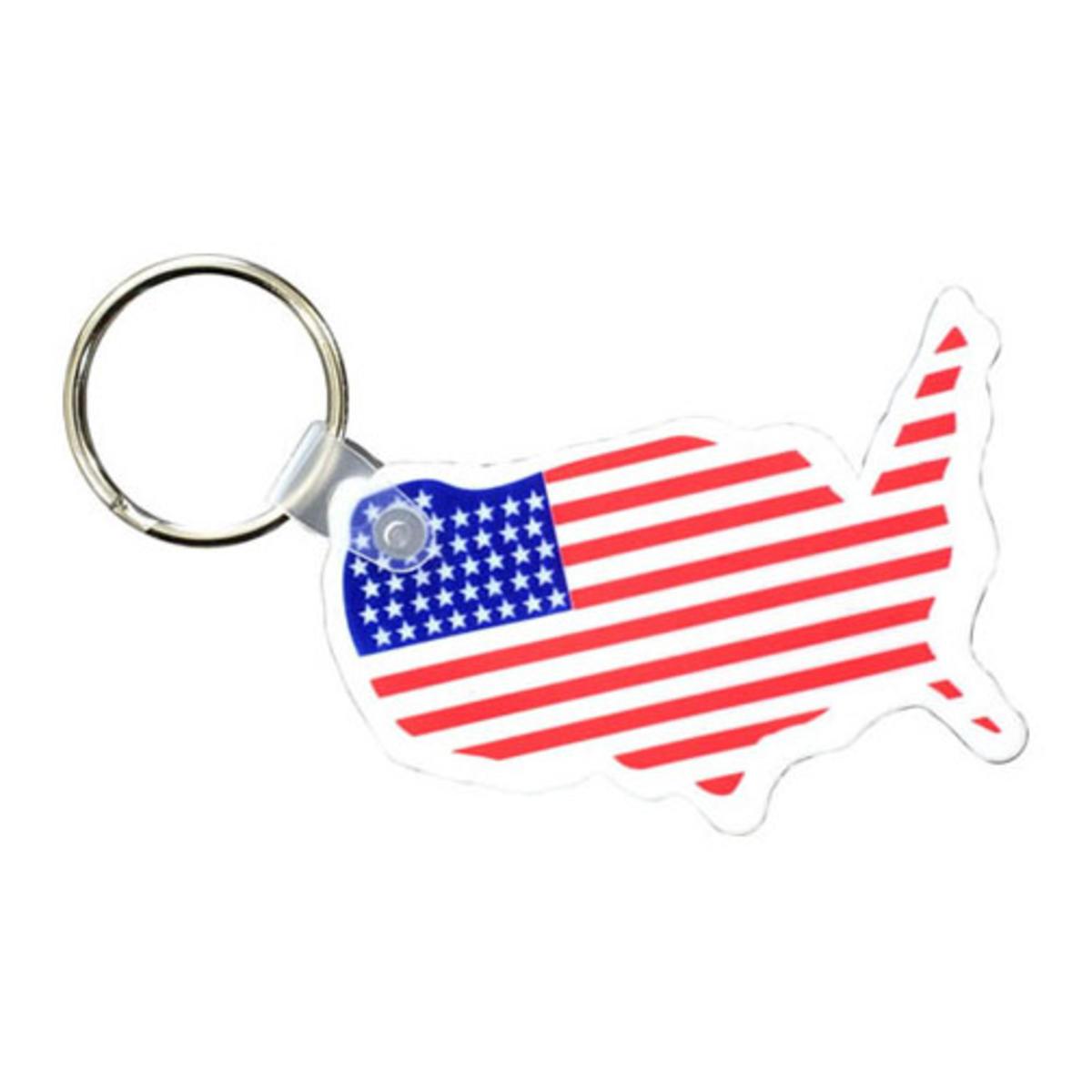 Promotional Usa key fob with flag Personalized With Your Custom Logo