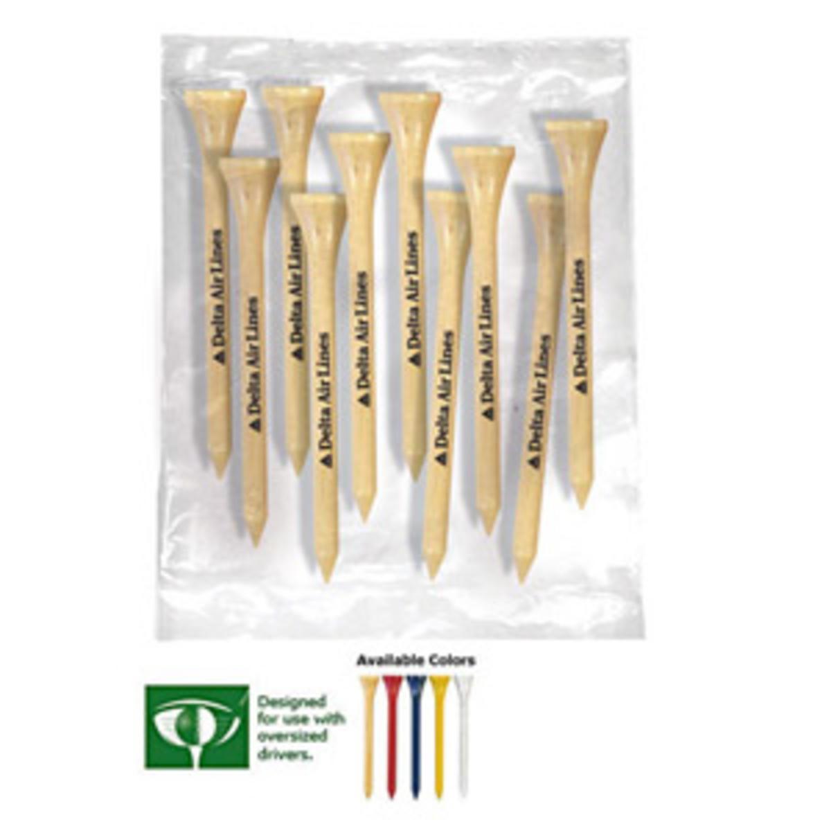 Promotional Golf tee pack of 10 Personalized With Your Custom Logo