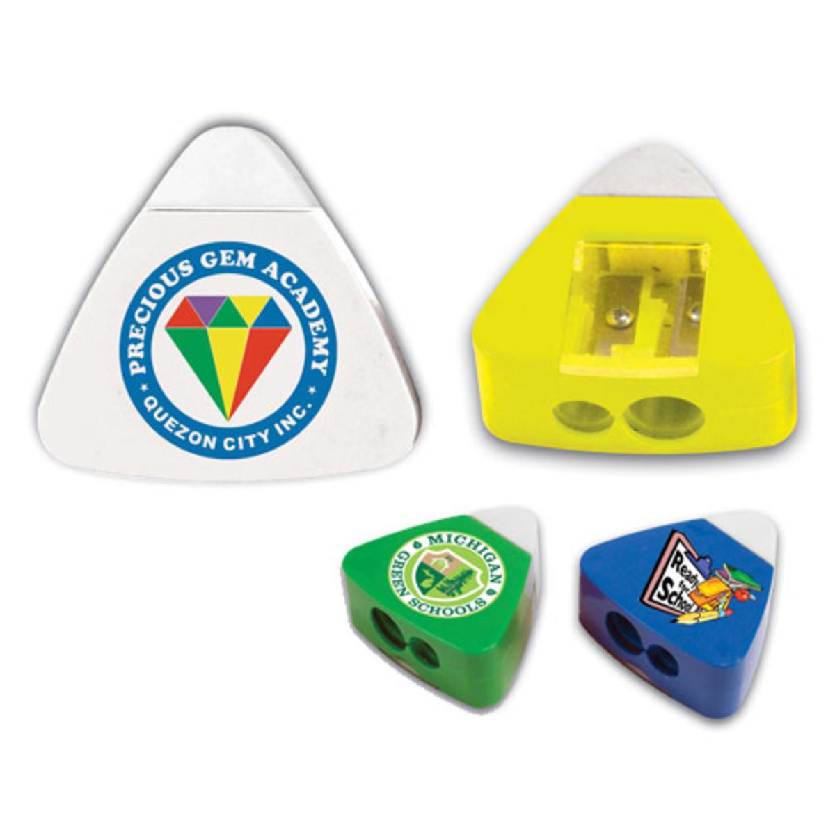 The triad eraser sharpeners, full color digital | Corporate Specialties