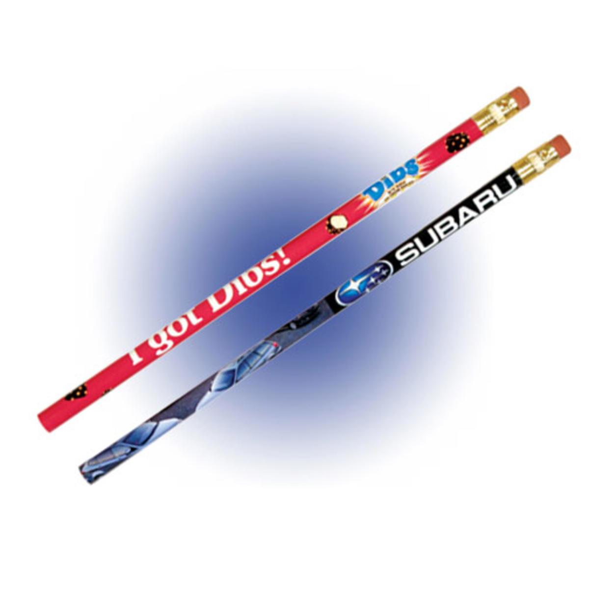 Promotional Full wrap round pencils, full color digital Personalized ...