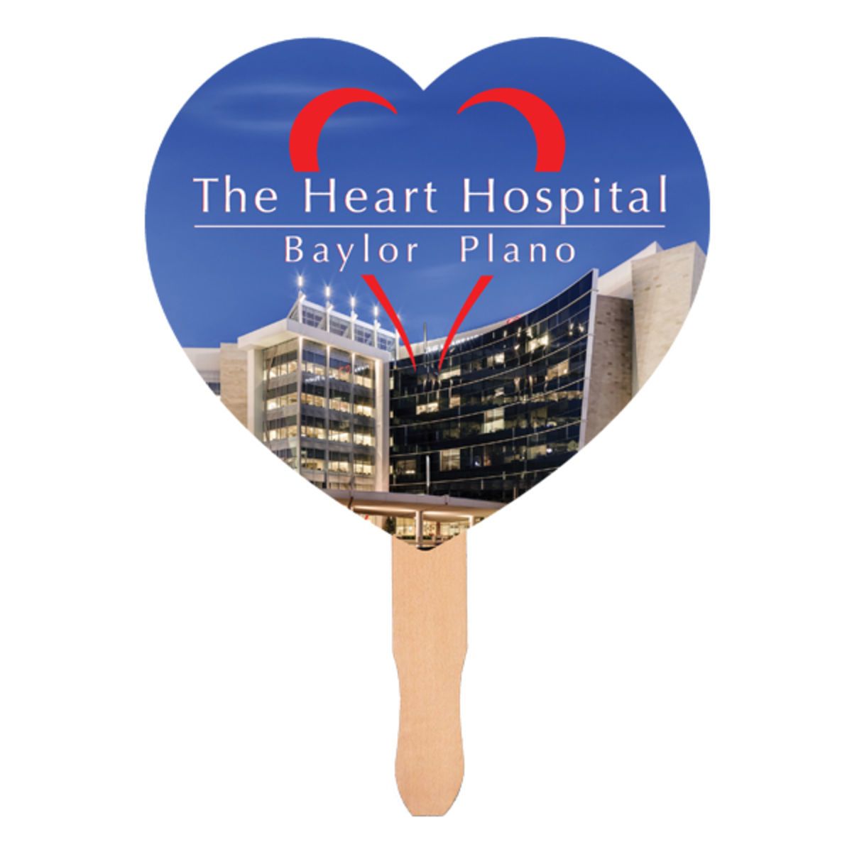 Heart shape hand fan, full color digital | Corporate Specialties