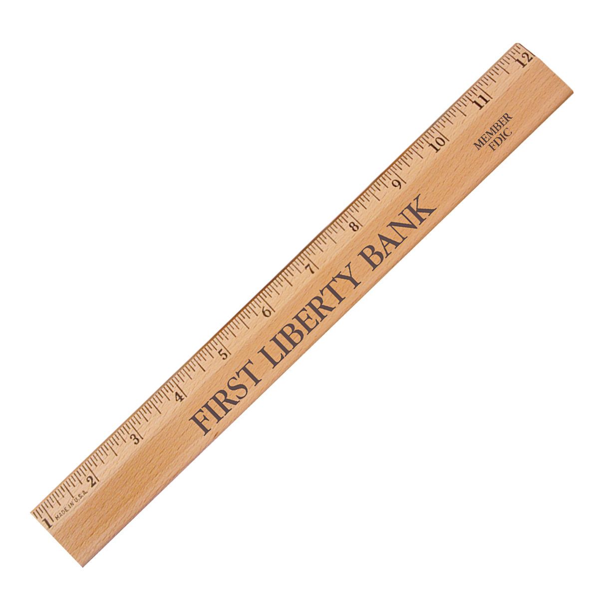 Wooden Ruler With Metal Edge