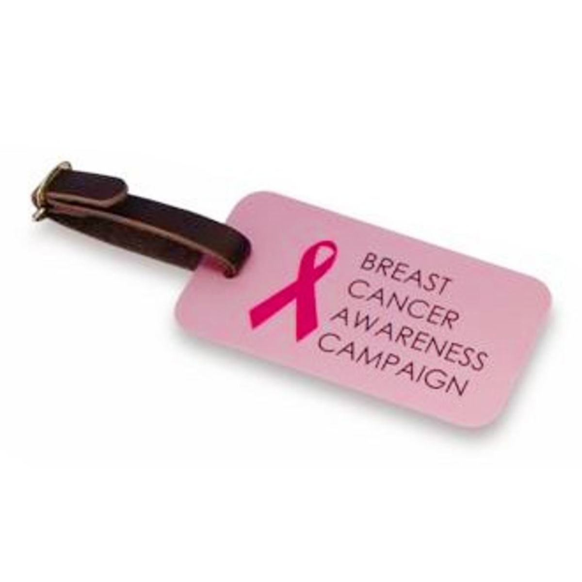 Breast cancer awareness aluminum luggage tag | Swag Your Brand