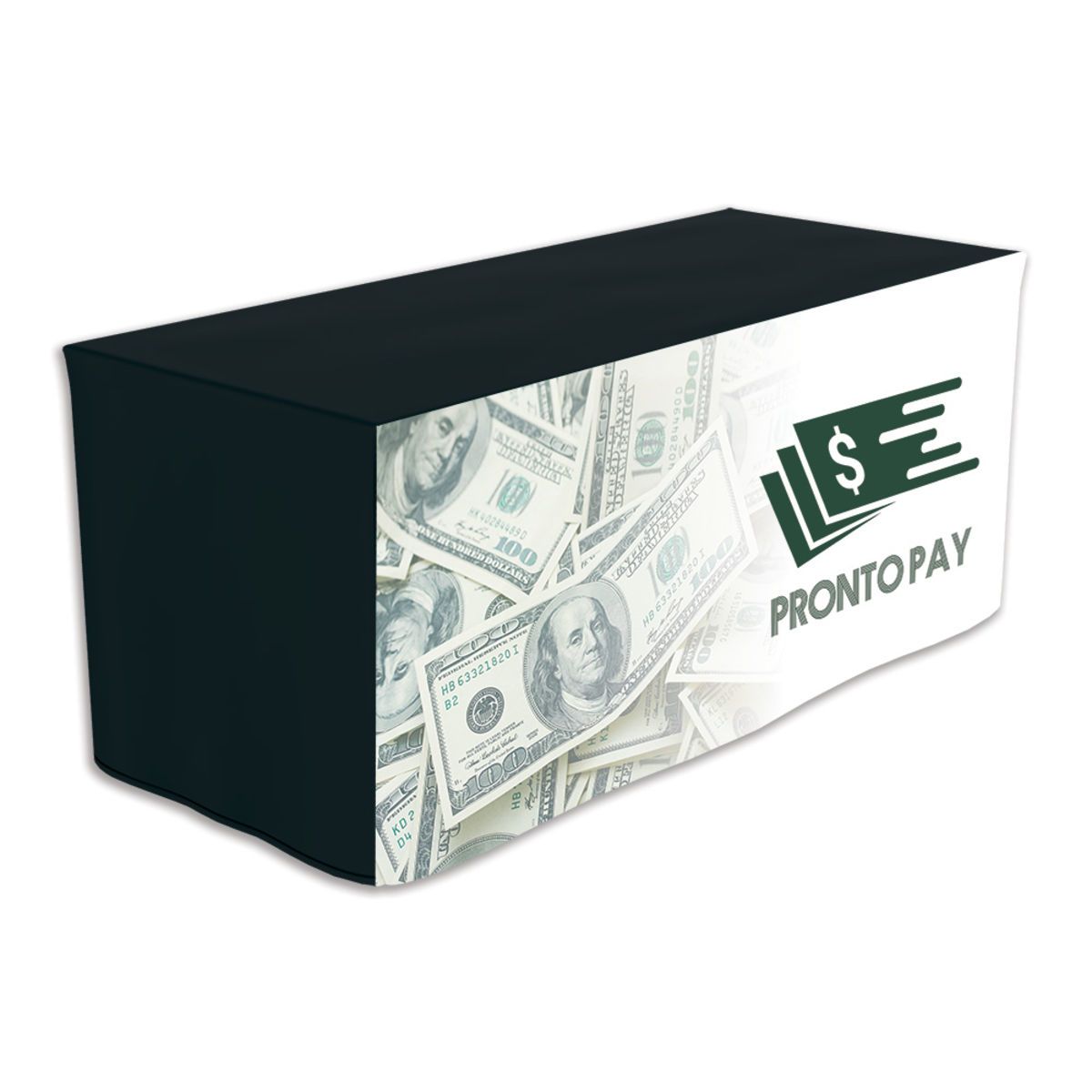 8' fitted, 4 sided dye sublimation front panel imprint table cover ...