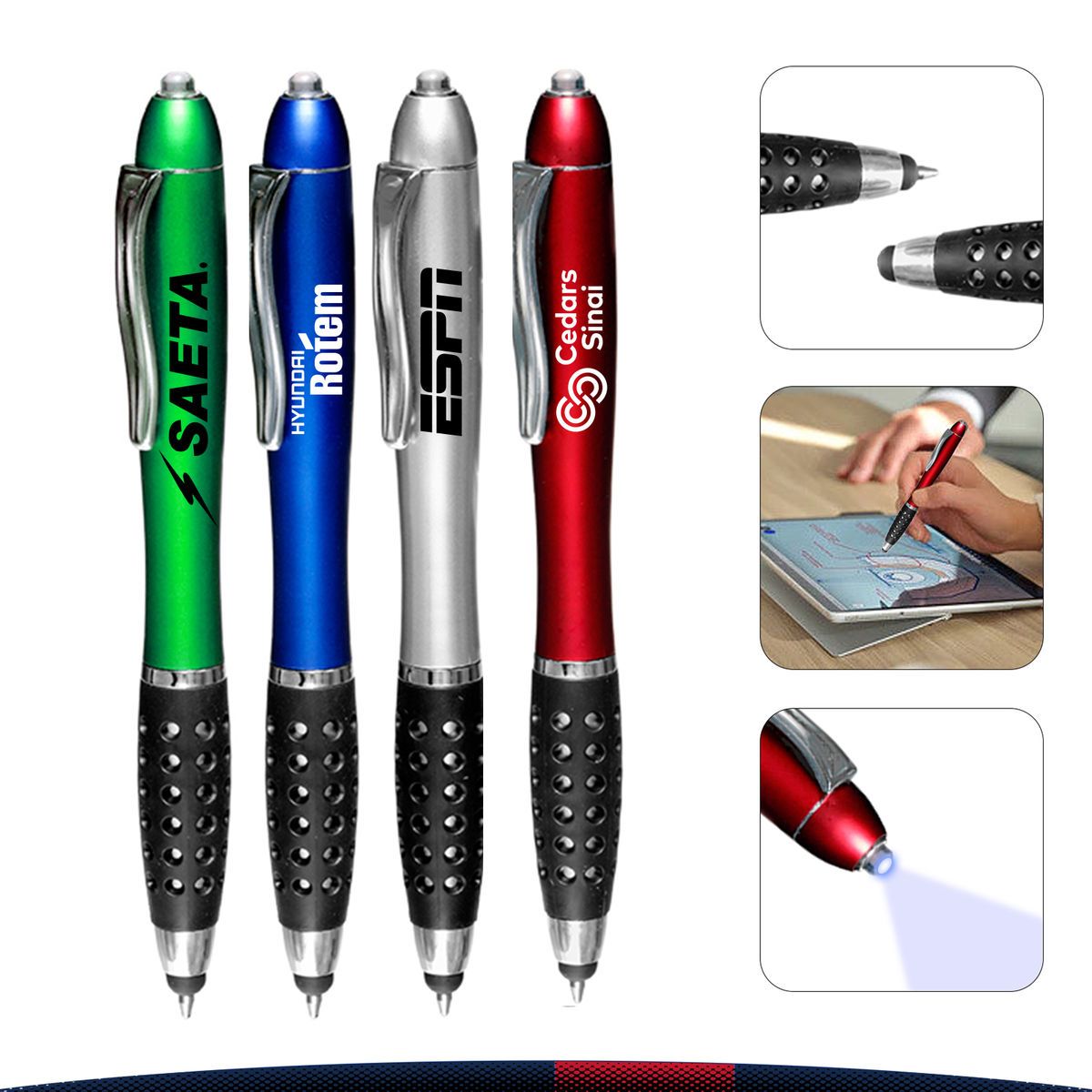 Denn stylus pens with red light | Order Swag