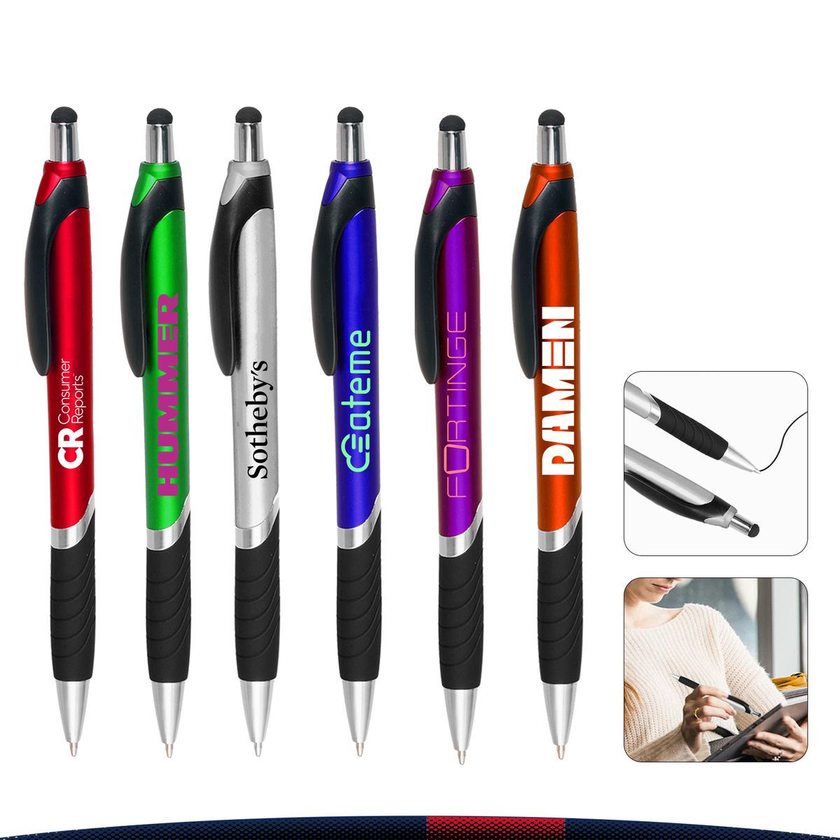Kuma Plastic Pens with Screen Touch Stylus | Order Swag