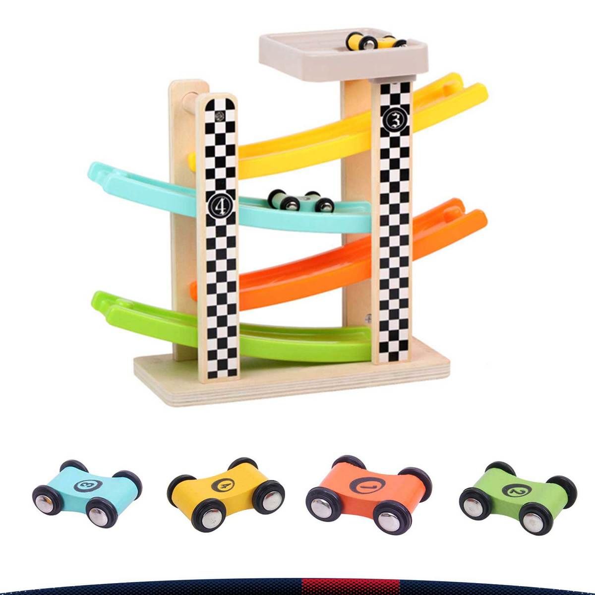 Coolrase toddler wooden car ramp track toys | Corporate Specialties