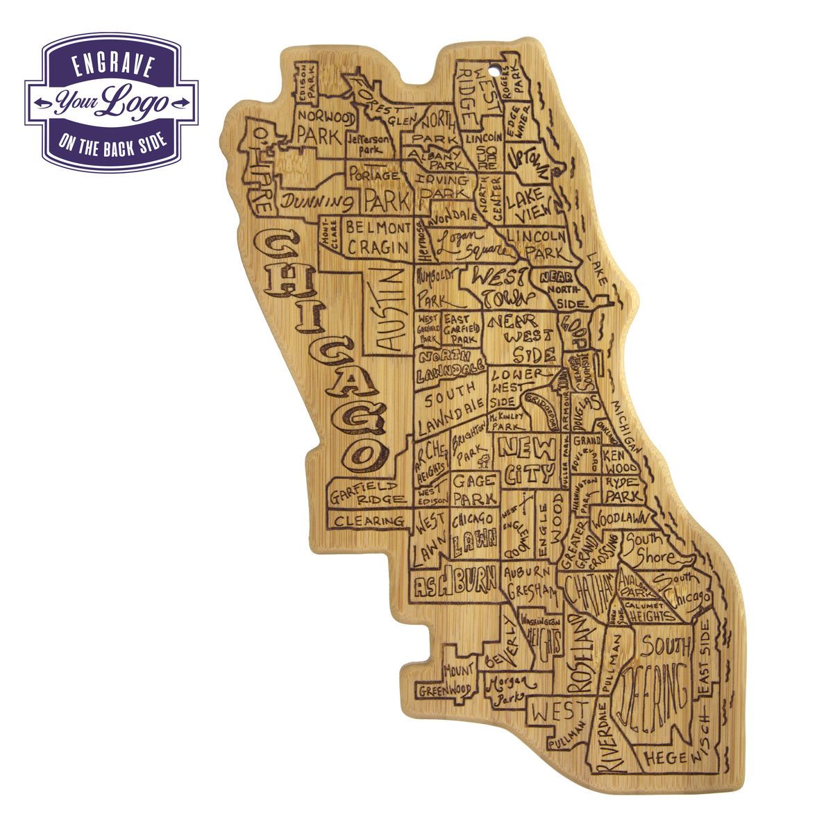 Chicago city life cutting serving board | Order Swag