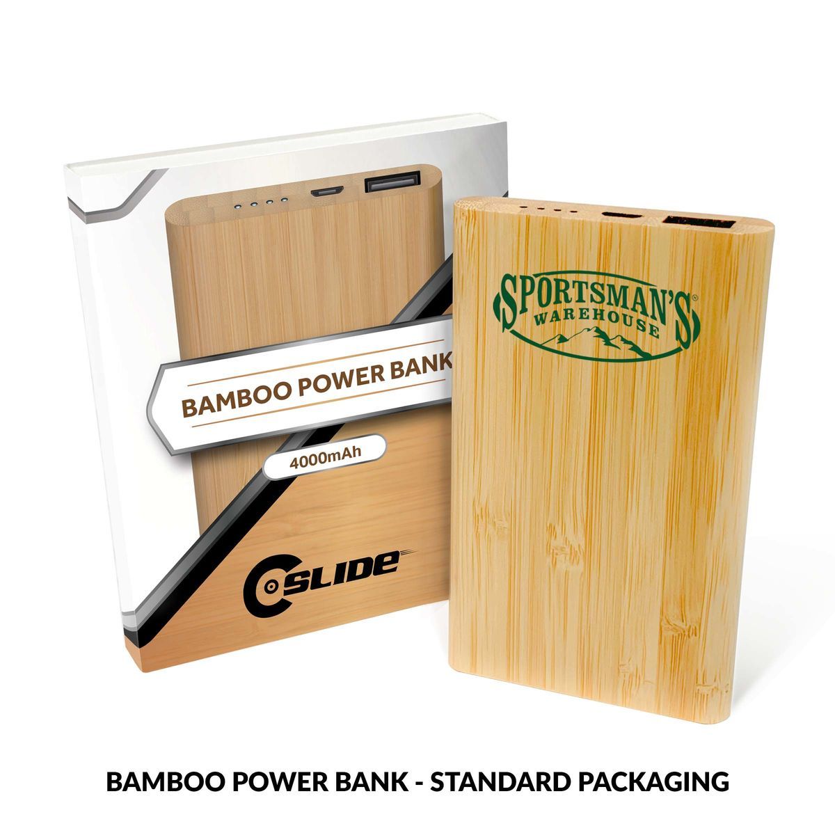 Bamboo power bank 4000mah - clearance | Order Swag