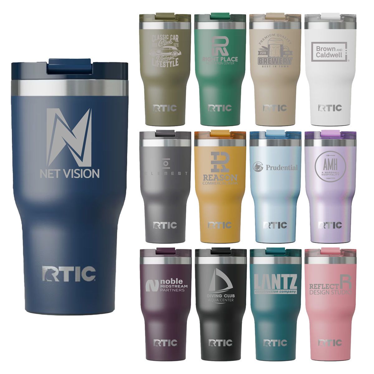 Rtic 20oz stainless steel ceramic lined tumblers | Corporate Specialties