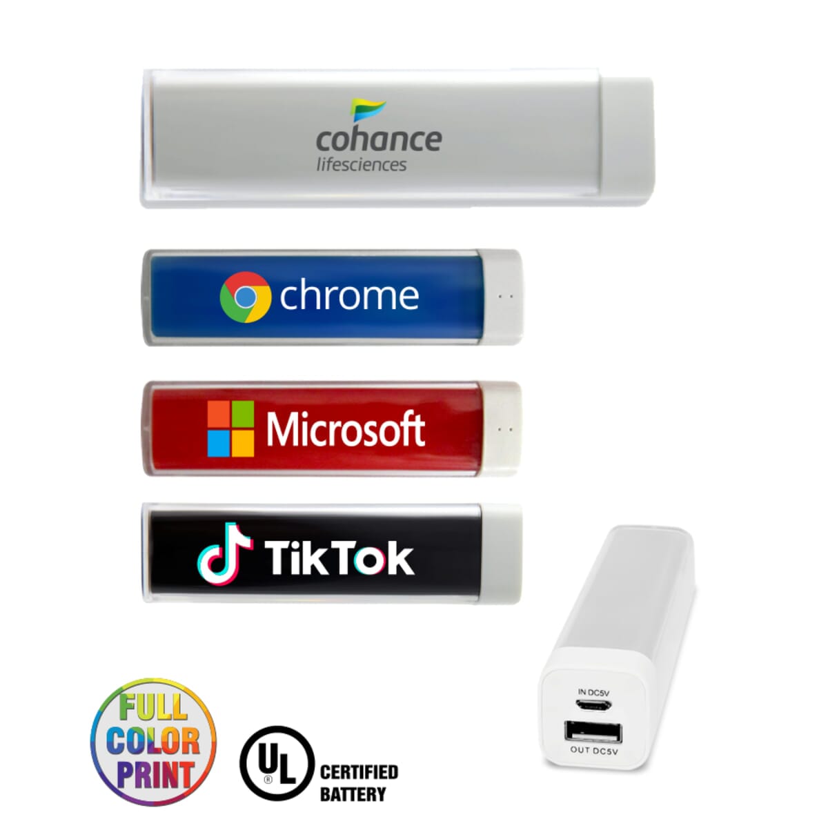 Union printed - translucent power bank (2000 mah) - full color ...