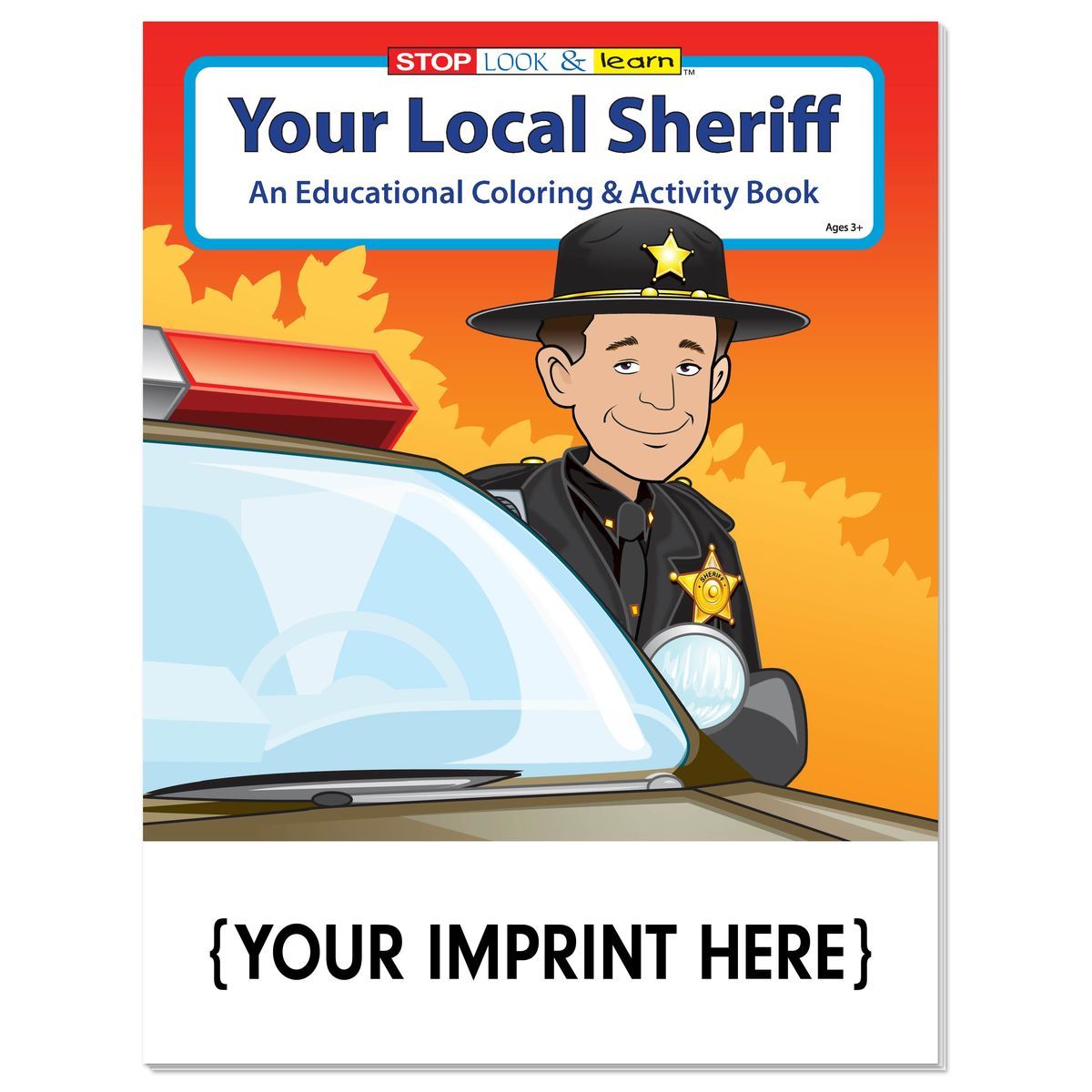 Custom COLORING BOOK - Your Local Sheriff Coloring Activity Book Brand ...