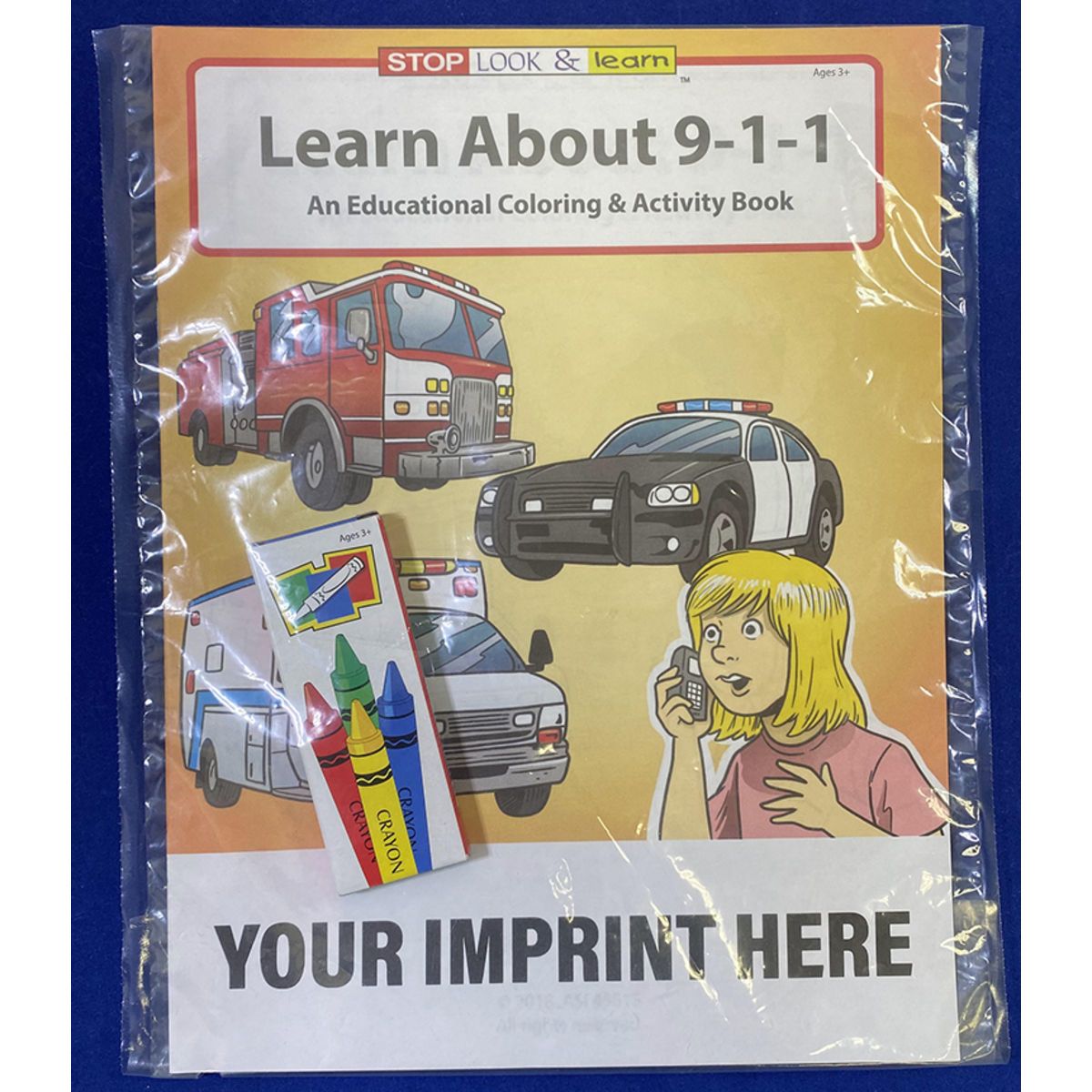 Promotional Coloring set - learn about 911 coloring book fun pack ...