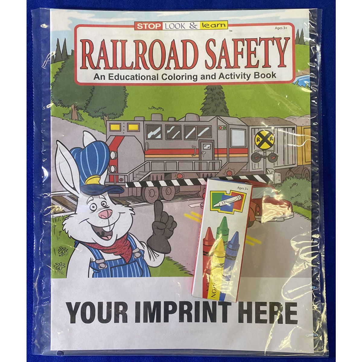 Custom Coloring set - railroad safety coloring book fun pack Brand ...