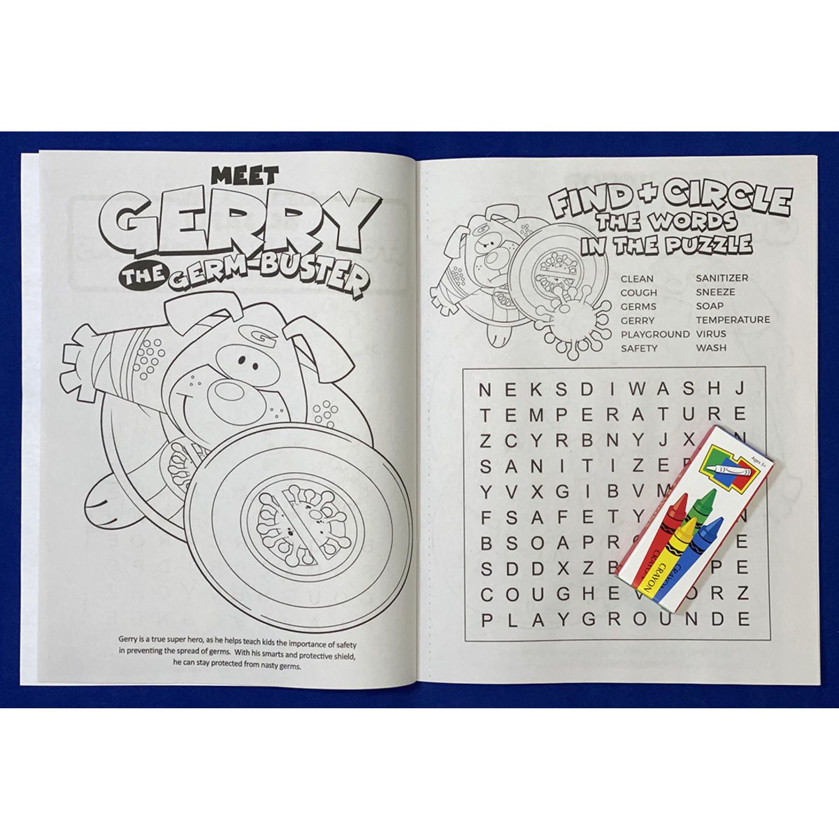 Promotional Coloring set - be safe: stop the spread of germs coloring ...
