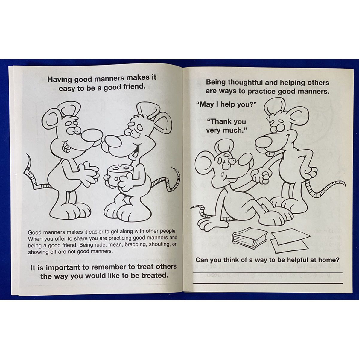 Custom Coloring book - practice good manners coloring activity book ...