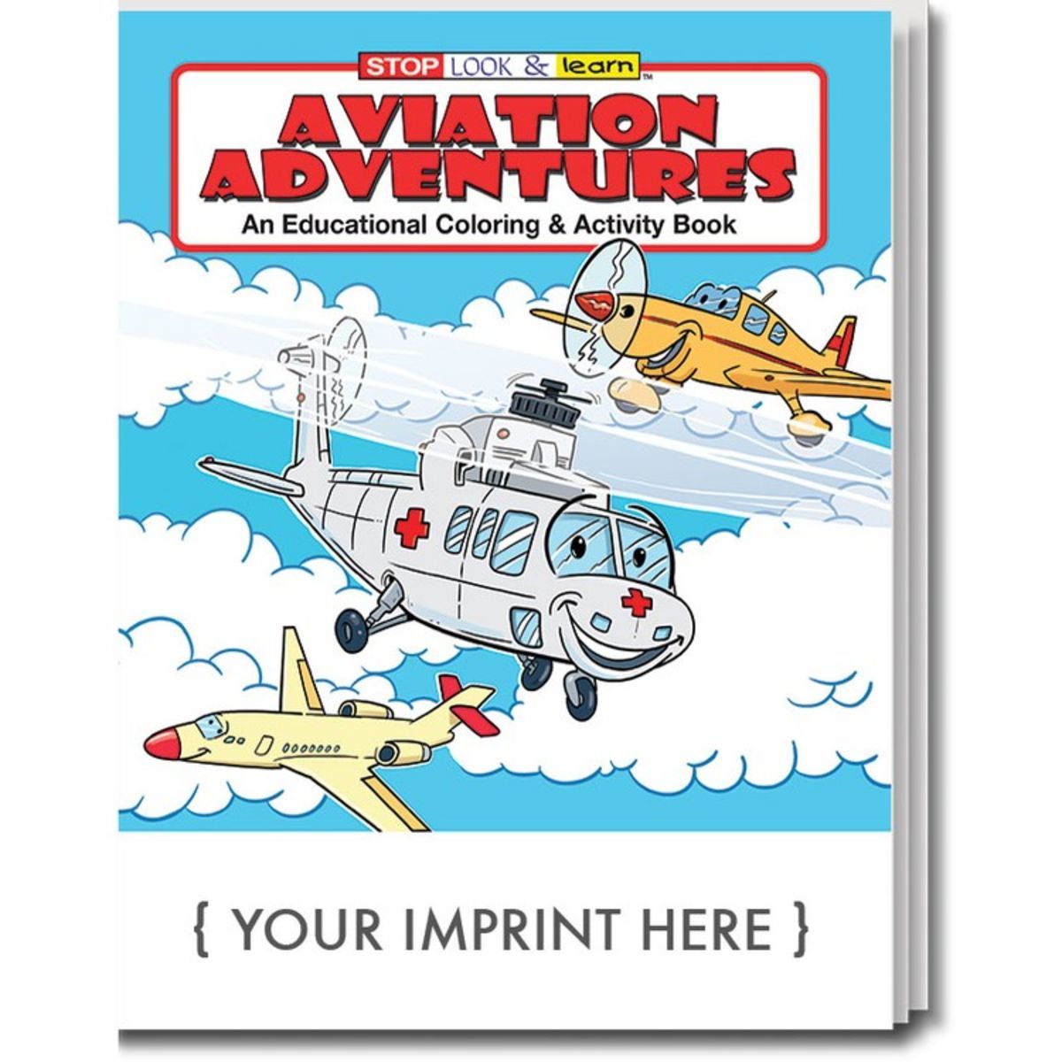 Promotional Coloring book - aviation adventures coloring activity book ...