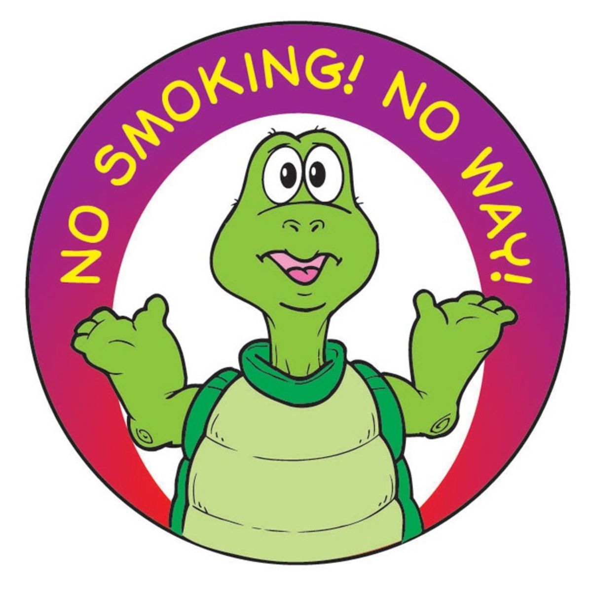 Promotional Stickers - no smoking! no way! sticker roll Personalized ...