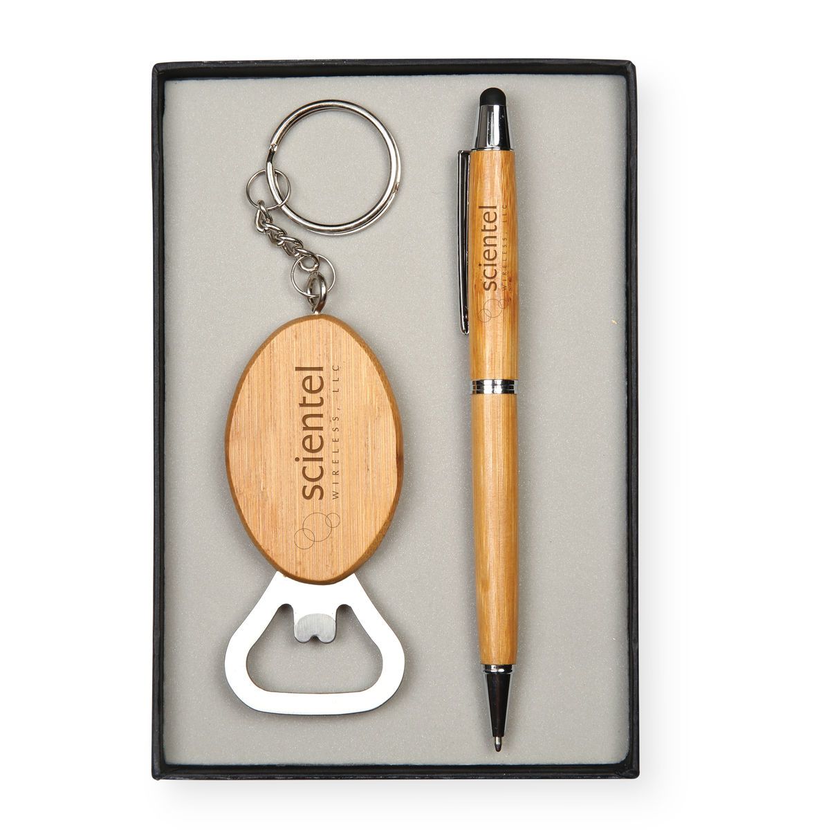 Bamboo Pen Bottle Opener Gift Set | Order Swag
