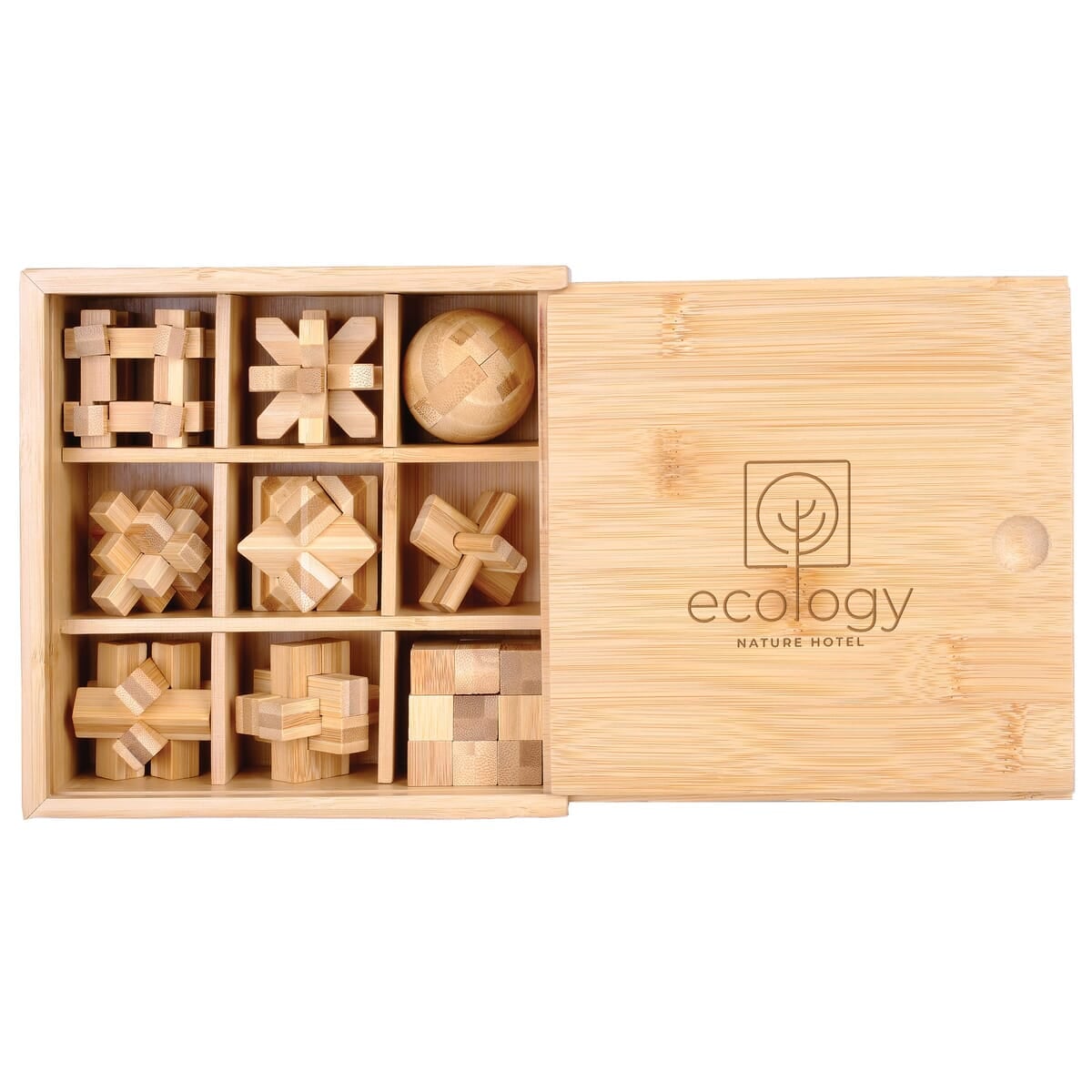 Bamboo brainteaser puzzle set | Truly Gifted