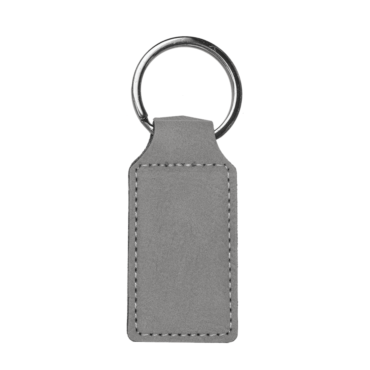Laserable leatherette rectangle keychain | SWAGBOX.COM