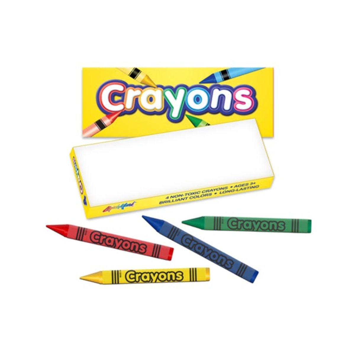 Promotional Crayon packs - 4 basic colors 576 packs Personalized With ...