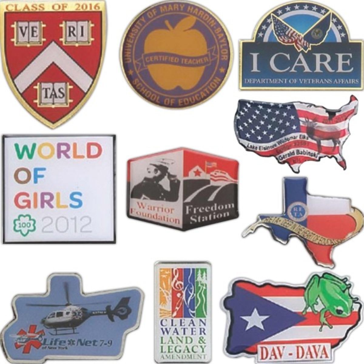 Rush photo on steel pins - overseas | Corporate Specialties