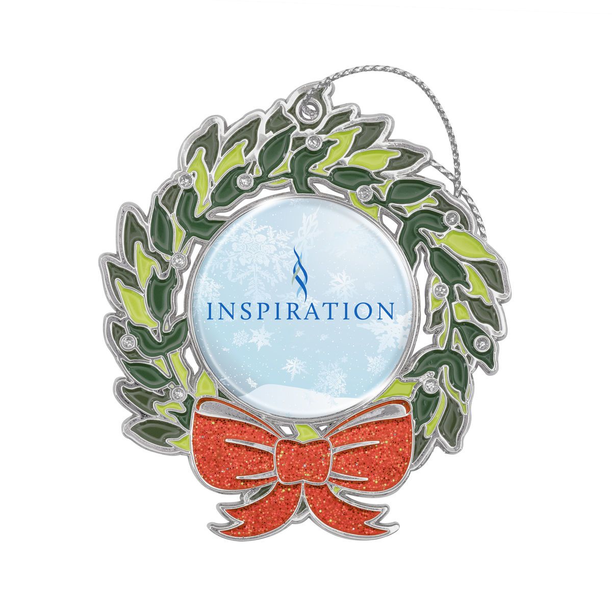 Promotional Glitter wreath holiday ornament Personalized With Your ...