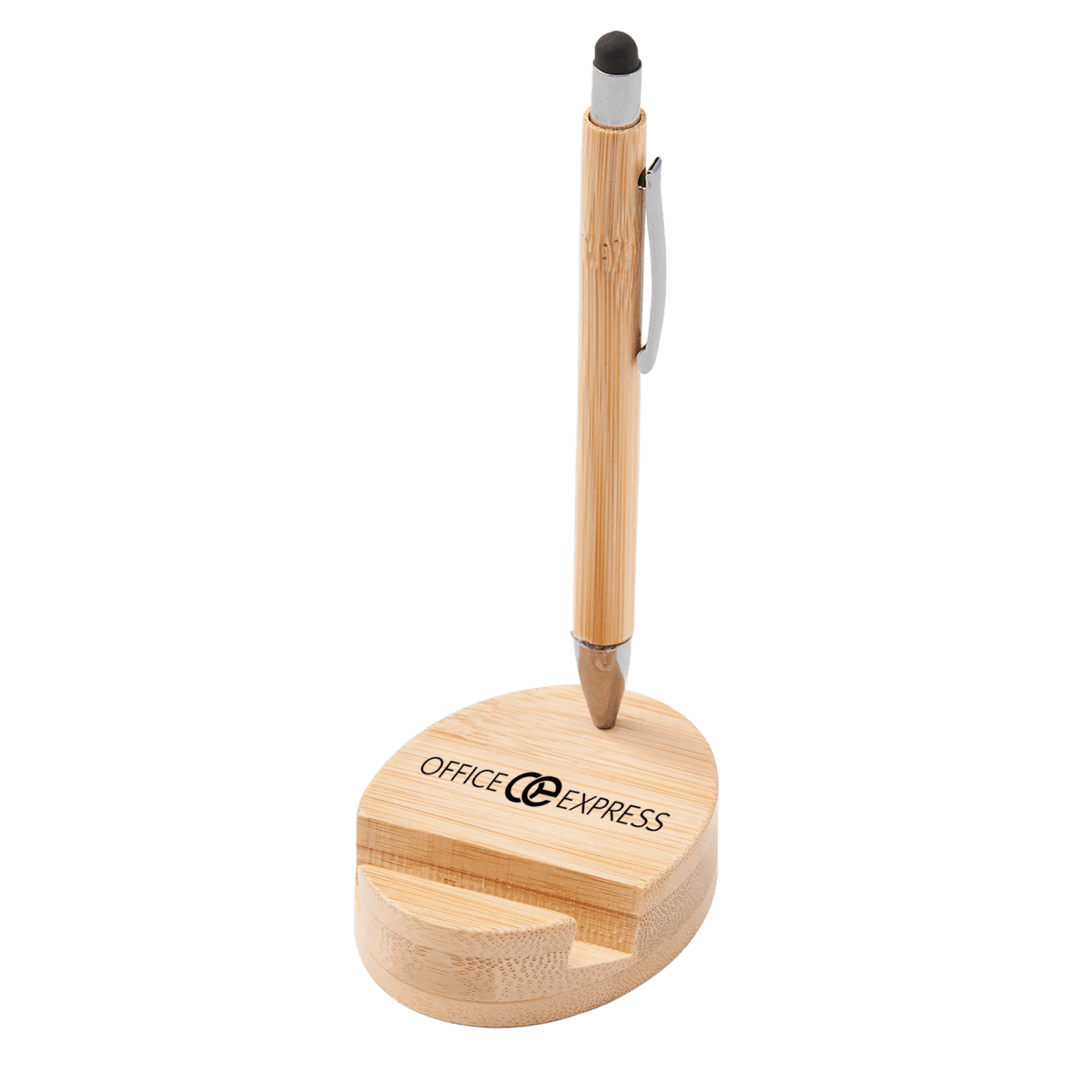 Bamboo magnetic stylus pen phone stand | Corporate Specialties