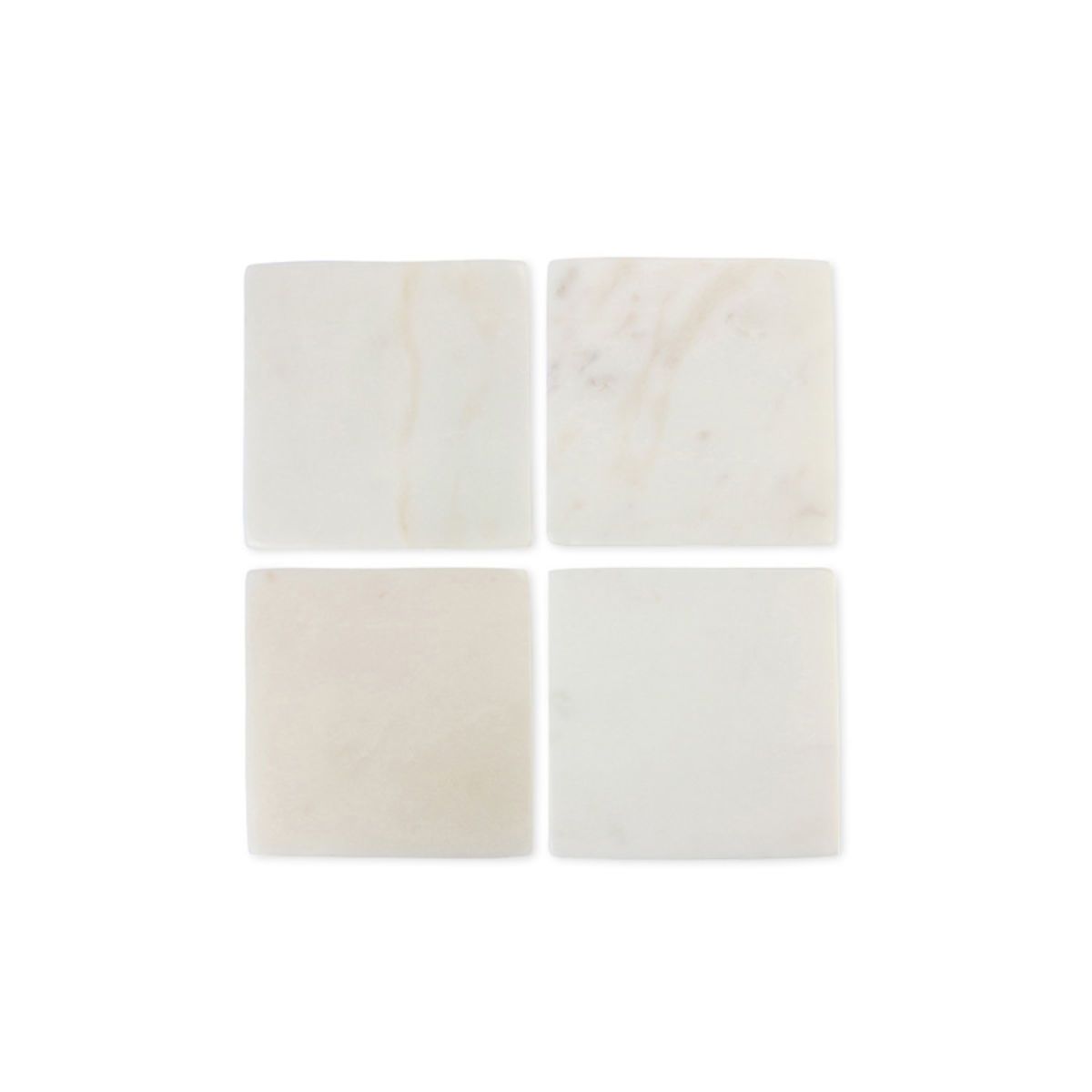 Be Home White Marble Square Coasters Set | Corporate Specialties