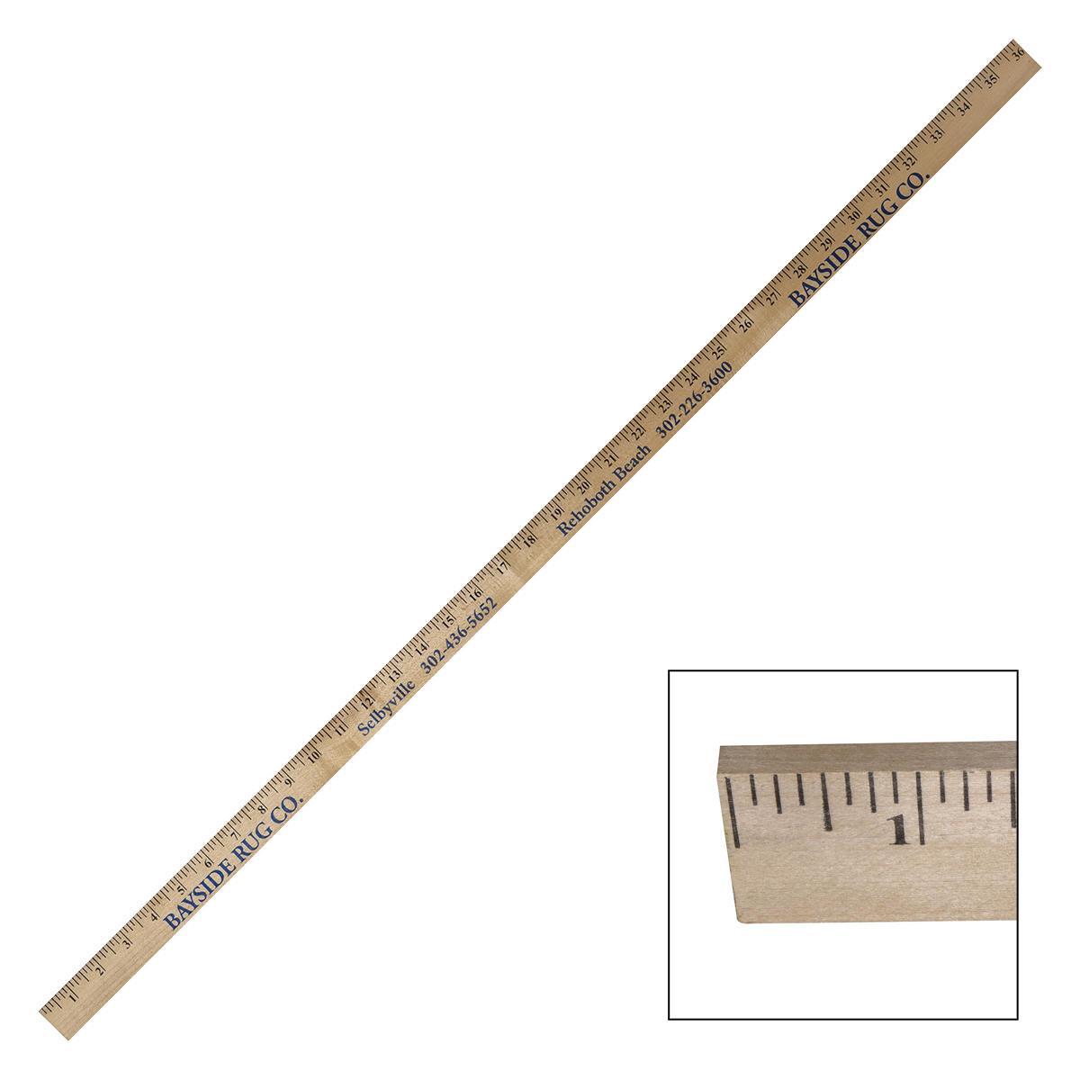 Promotional 14 thick clear lacquered yardstick Personalized With Your ...