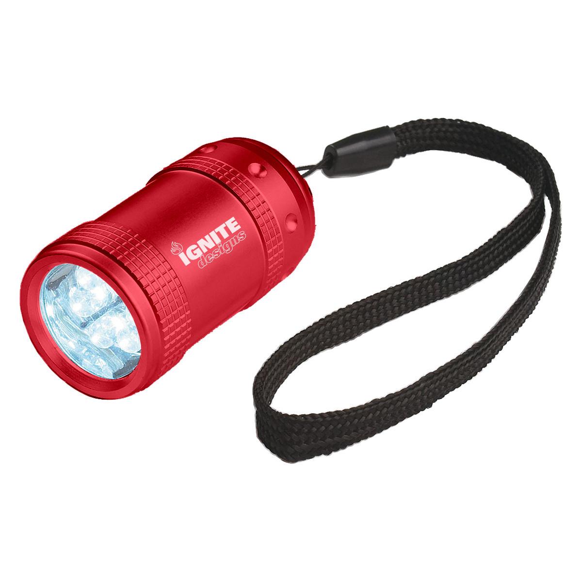 Promotional Aluminum Small Stubby LED Flashlight With Strap ...