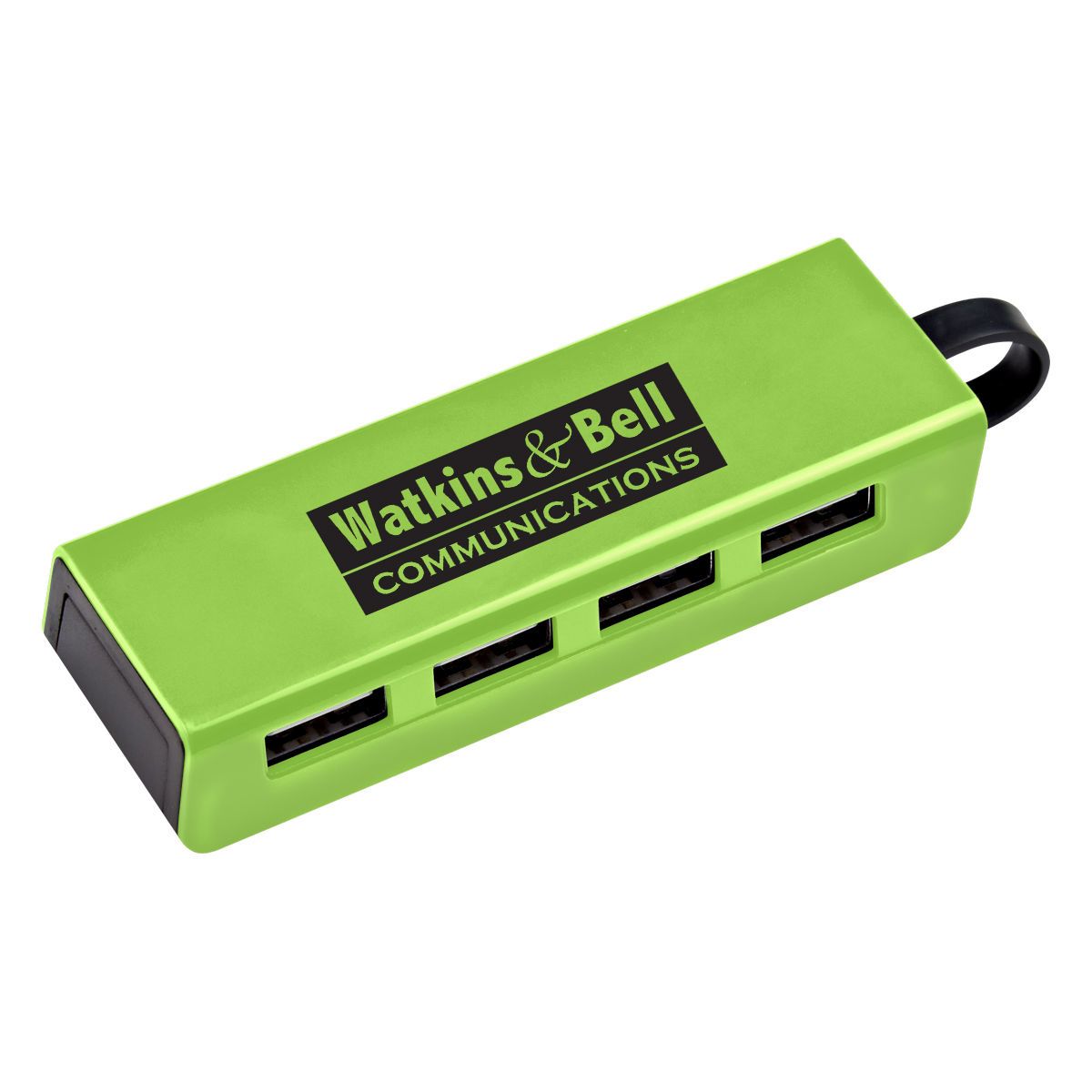 Promotional 4-Port Traveler USB Hub With Phone Stand Personalized With ...