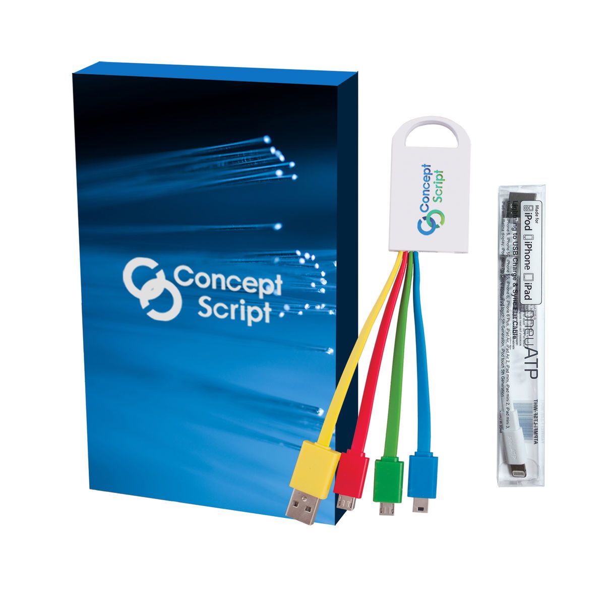 Promotional 4-in-1 charging buddy with custom box Personalized With ...