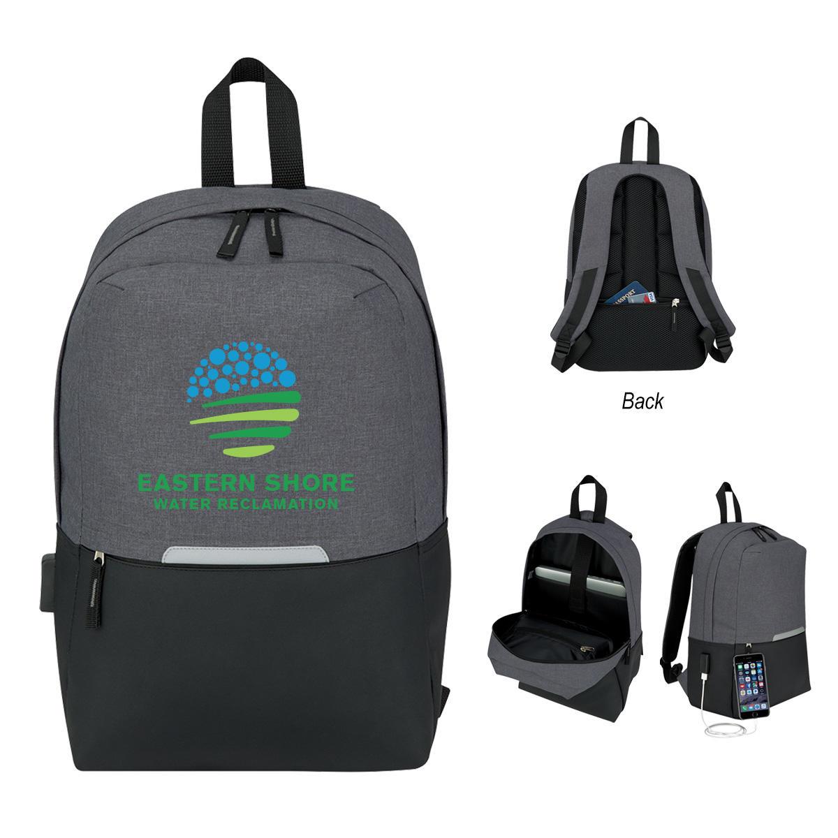 Computer backpack with charging port | Corporate Specialties
