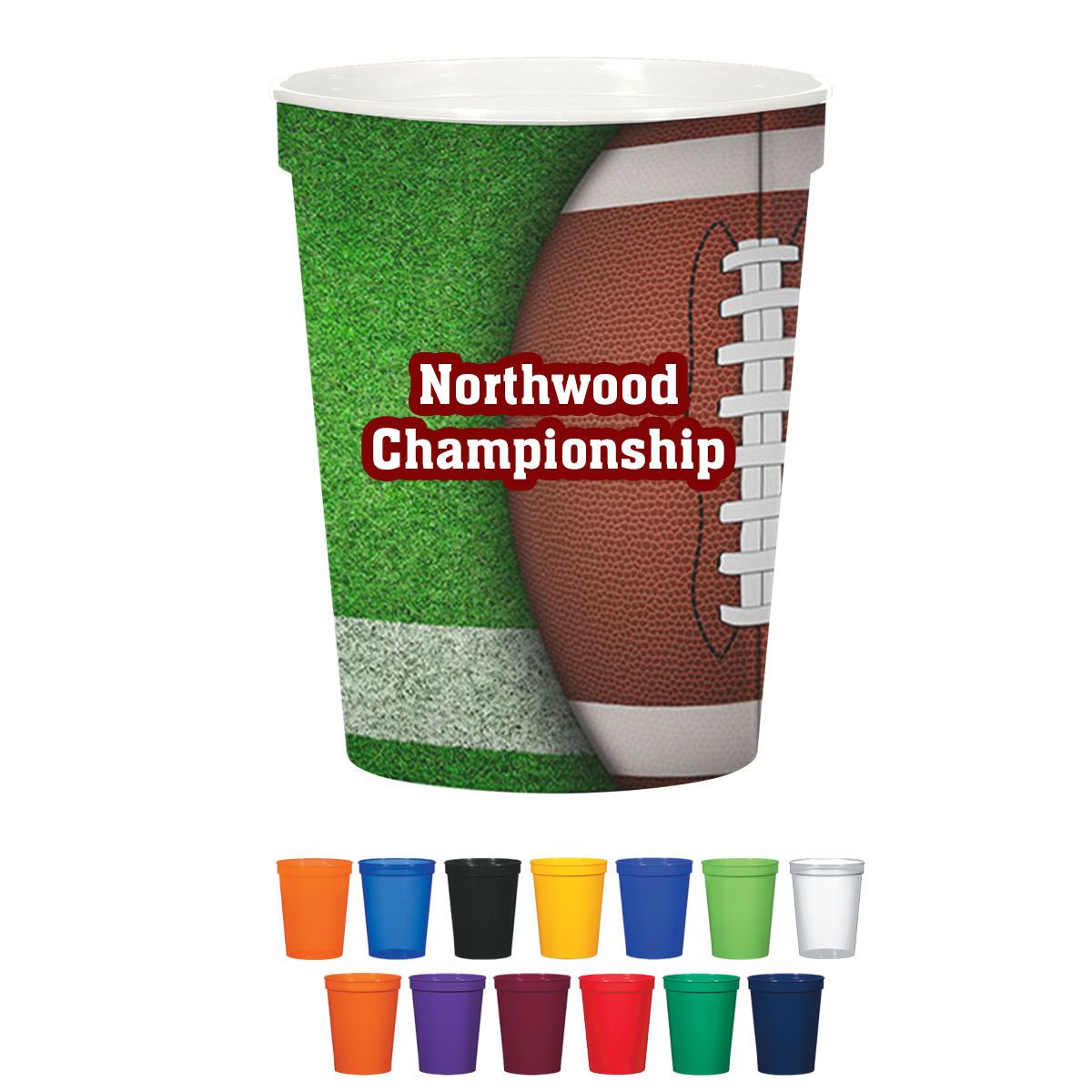 Promotional 16 oz. full color big game stadium cup Personalized With ...