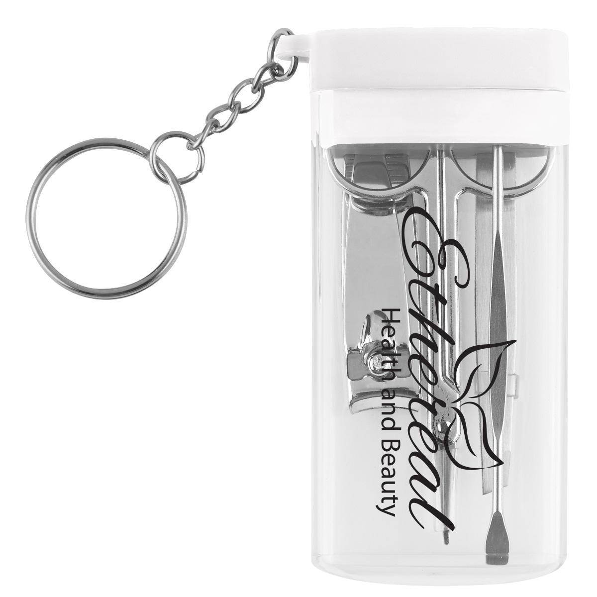 Promotional Manicure Set Key Chain Personalized With Your Custom Logo