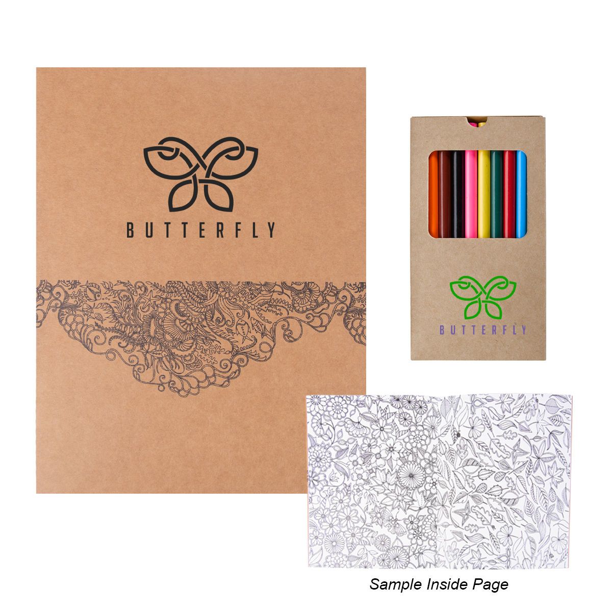 Promotional Secret garden adult coloring book with colored pencils ...