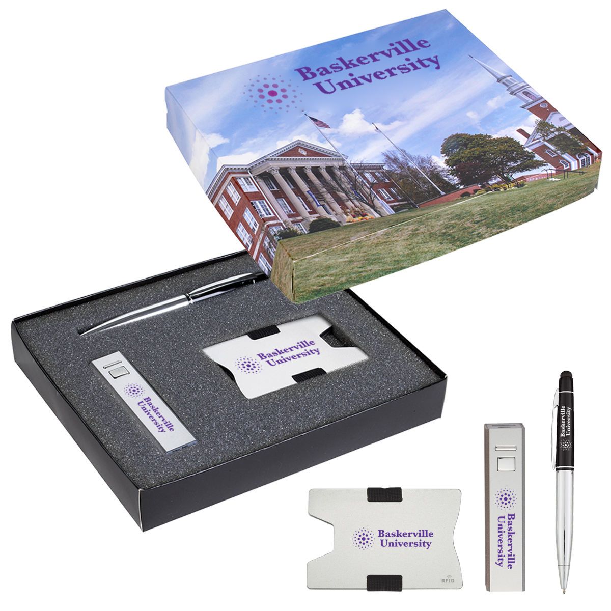 Rfid card holder, power bank and pen gift set | Corporate Specialties