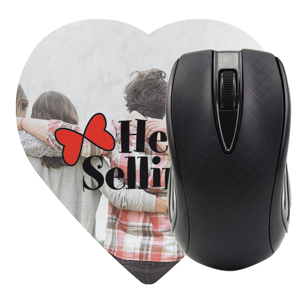 Heart shaped computer mouse pad - dye sublimated | Corporate Specialties