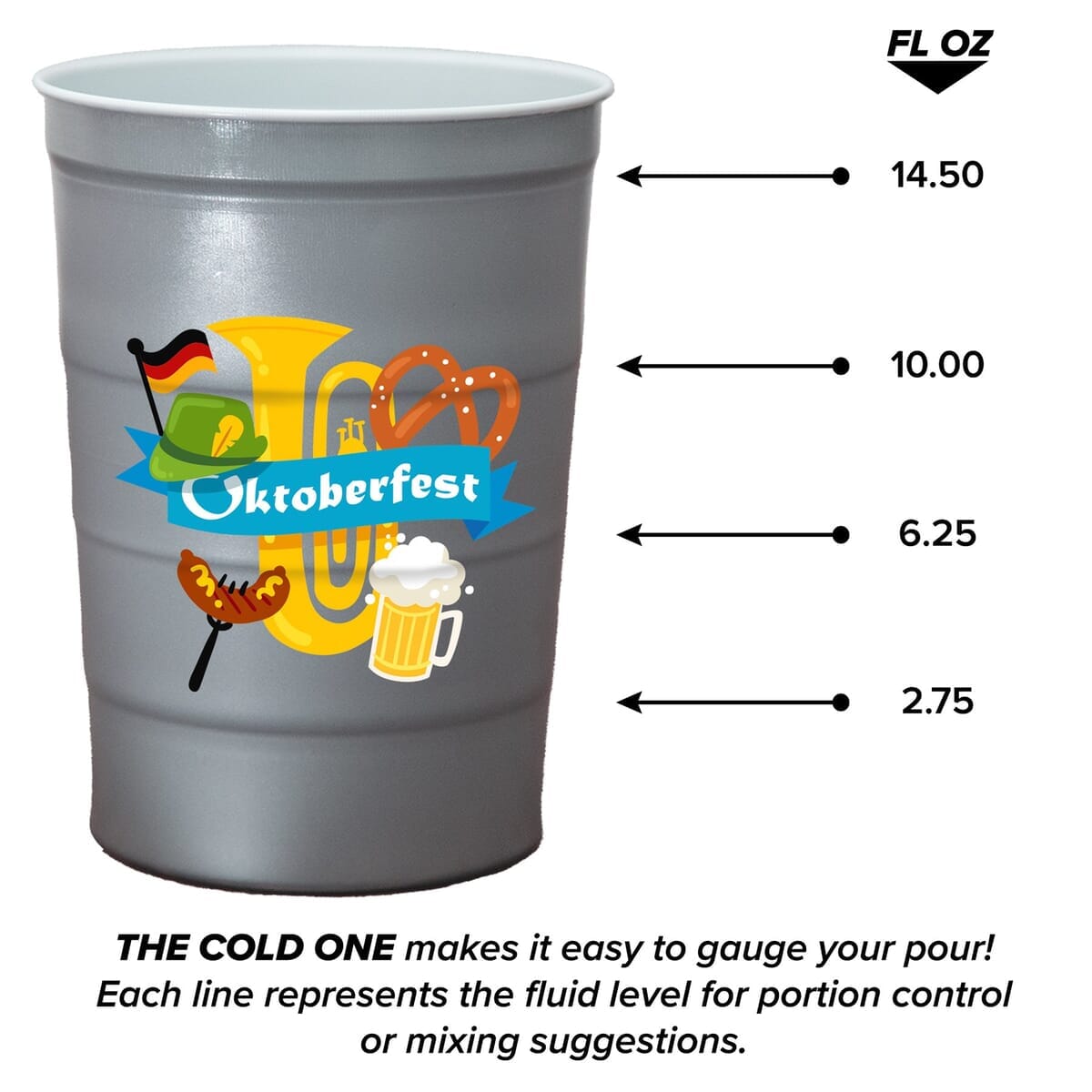 Garyline® The Cold One Steel Chill Party Cup - 16 oz. | SWAGBOX.COM