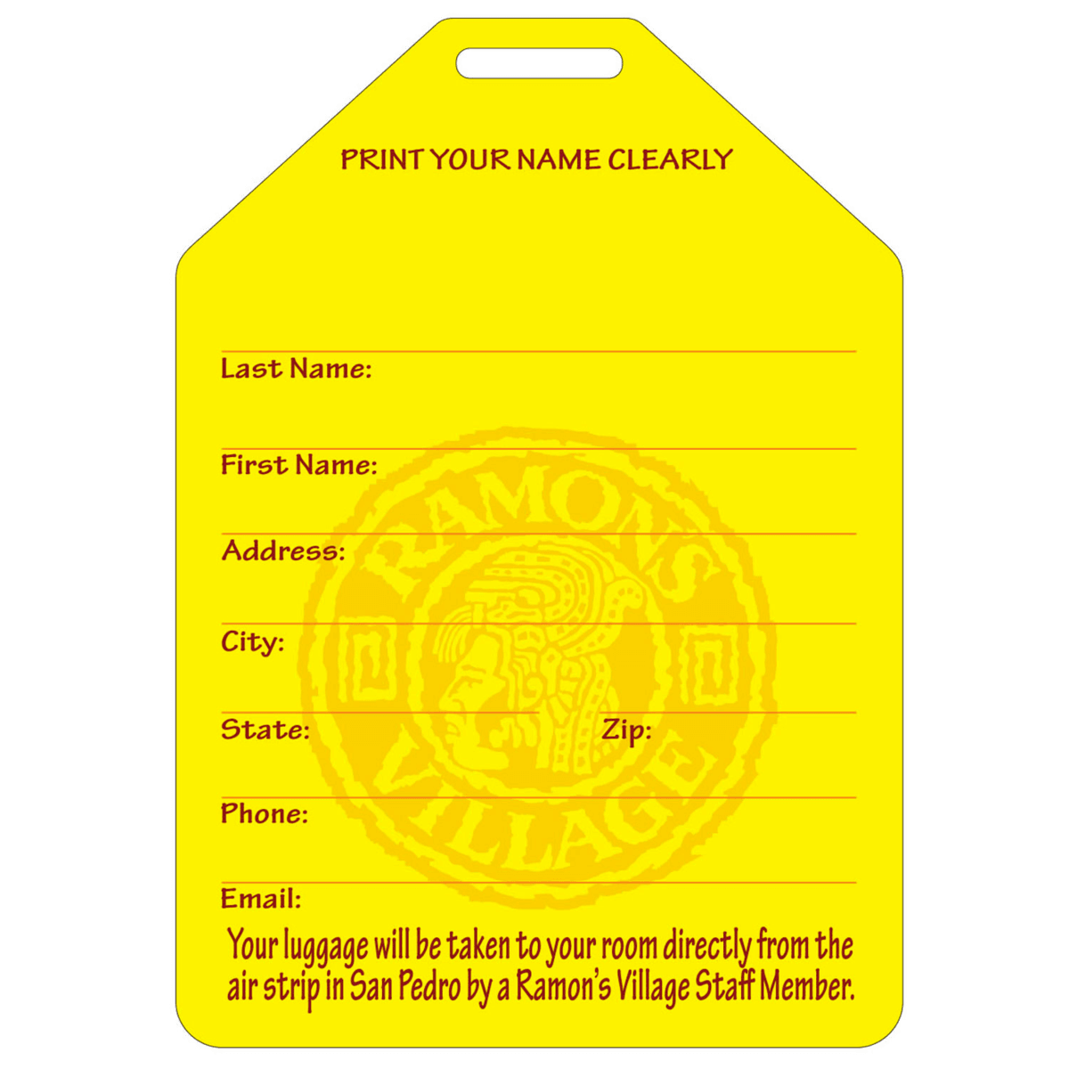 Promotional 3 X 4 12 Usa Made Full Color Luggage Tag Personalized With