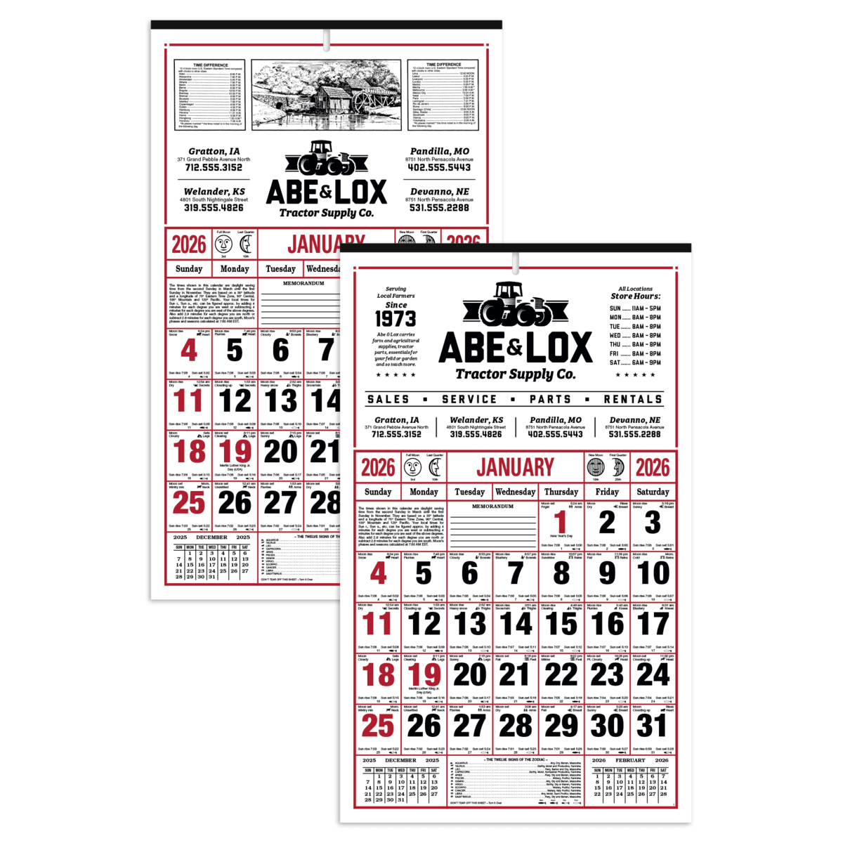 8-Sheet Almanac Calendar | Coggins Promo